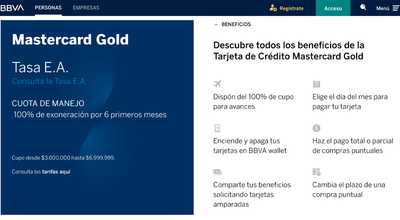 ᐈ Tarjeta de crédito Mastercard Gold BBVA | 💳 Análisis y Condiciones ...